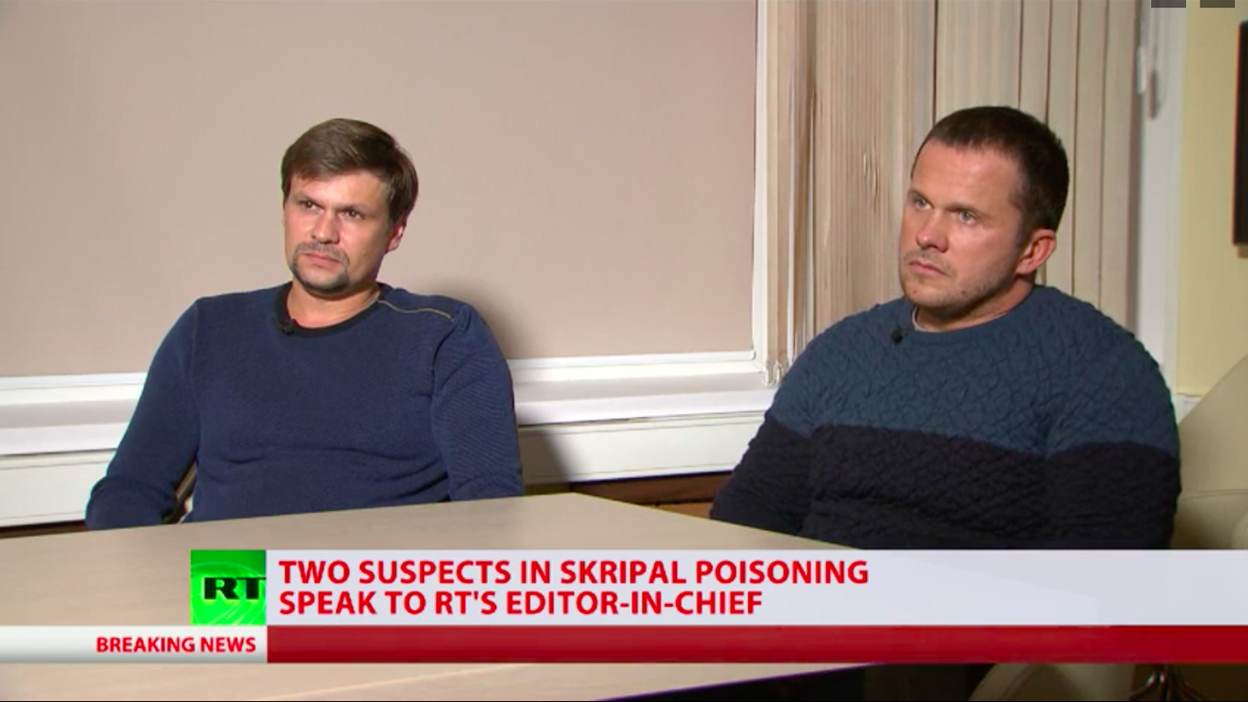 Russian suspects in Skripal poisoning claim they were tourists in TV ...