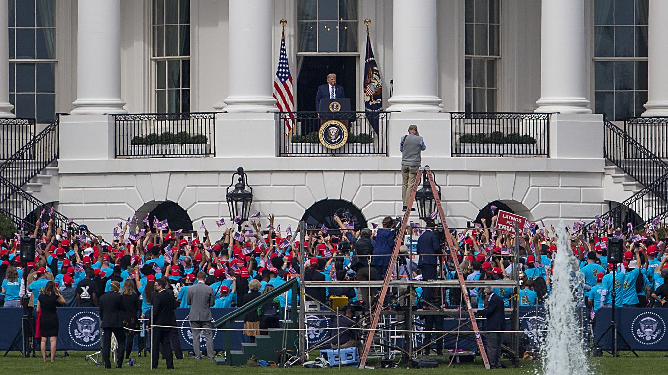 In photos: Trump's first White House rally since contracting coronavirus