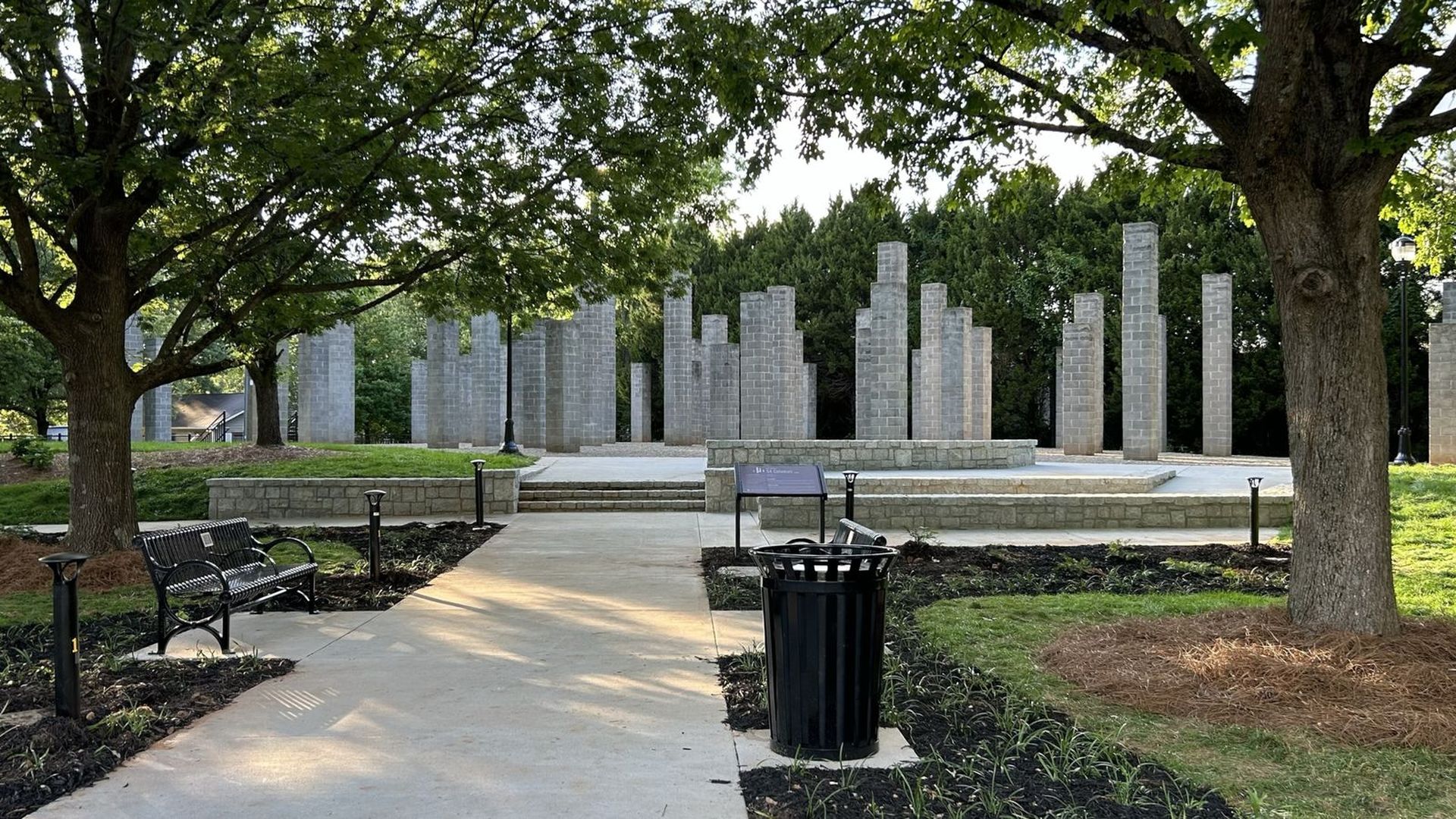 Sol LeWitt's 54 Columns public art exhibit updated with new park ...