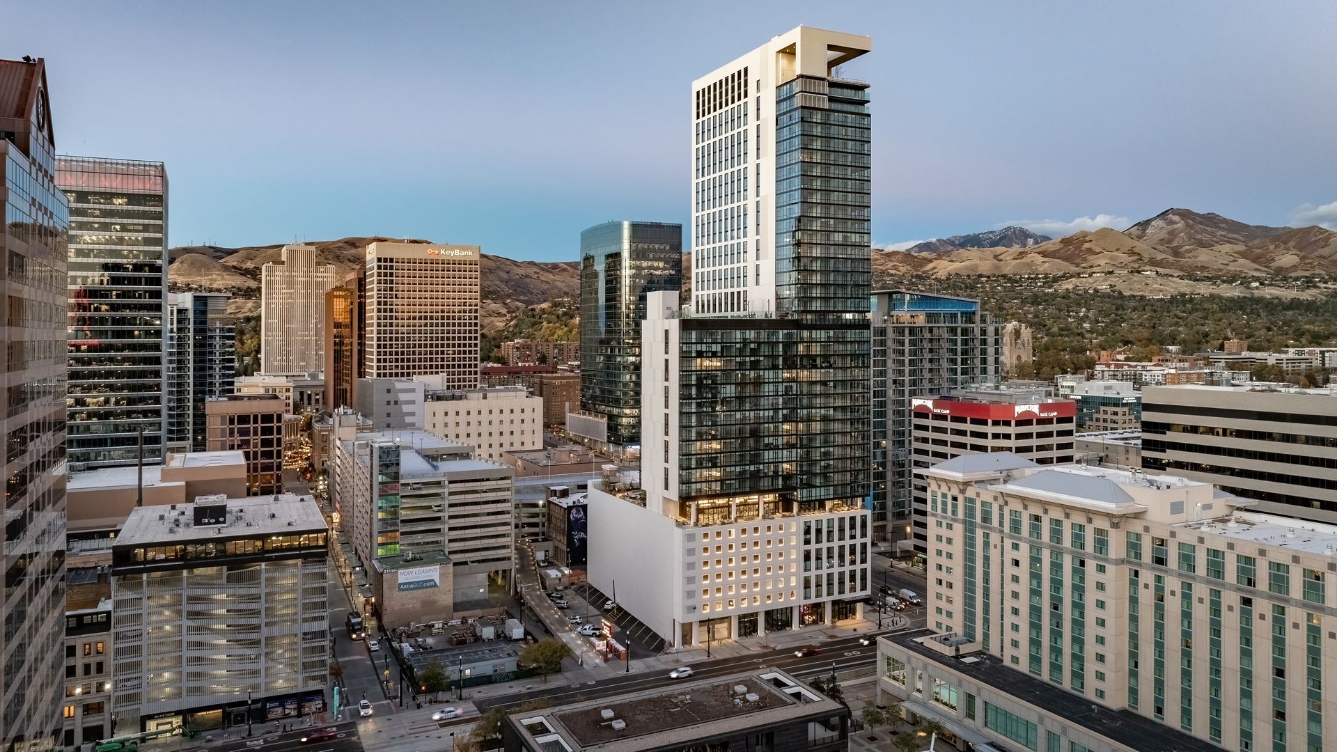 Utah's tallest building, Astra Tower, tracks air pollution - Axios Salt ...