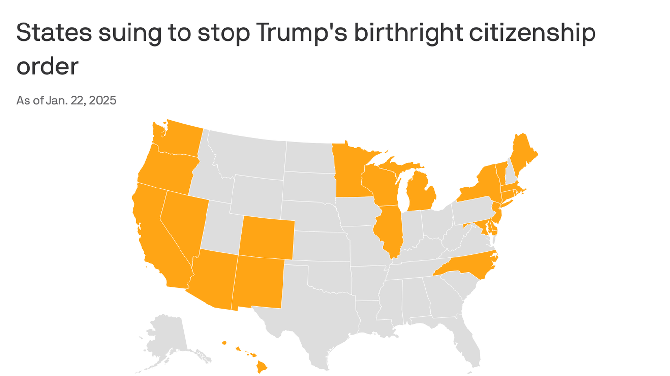 Tracking: States suing to block Trump's birthright citizenship order