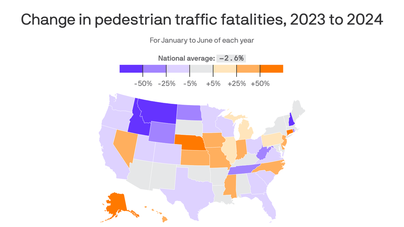 Tennessee sees decrease in pedestrian deaths - Axios Nashville