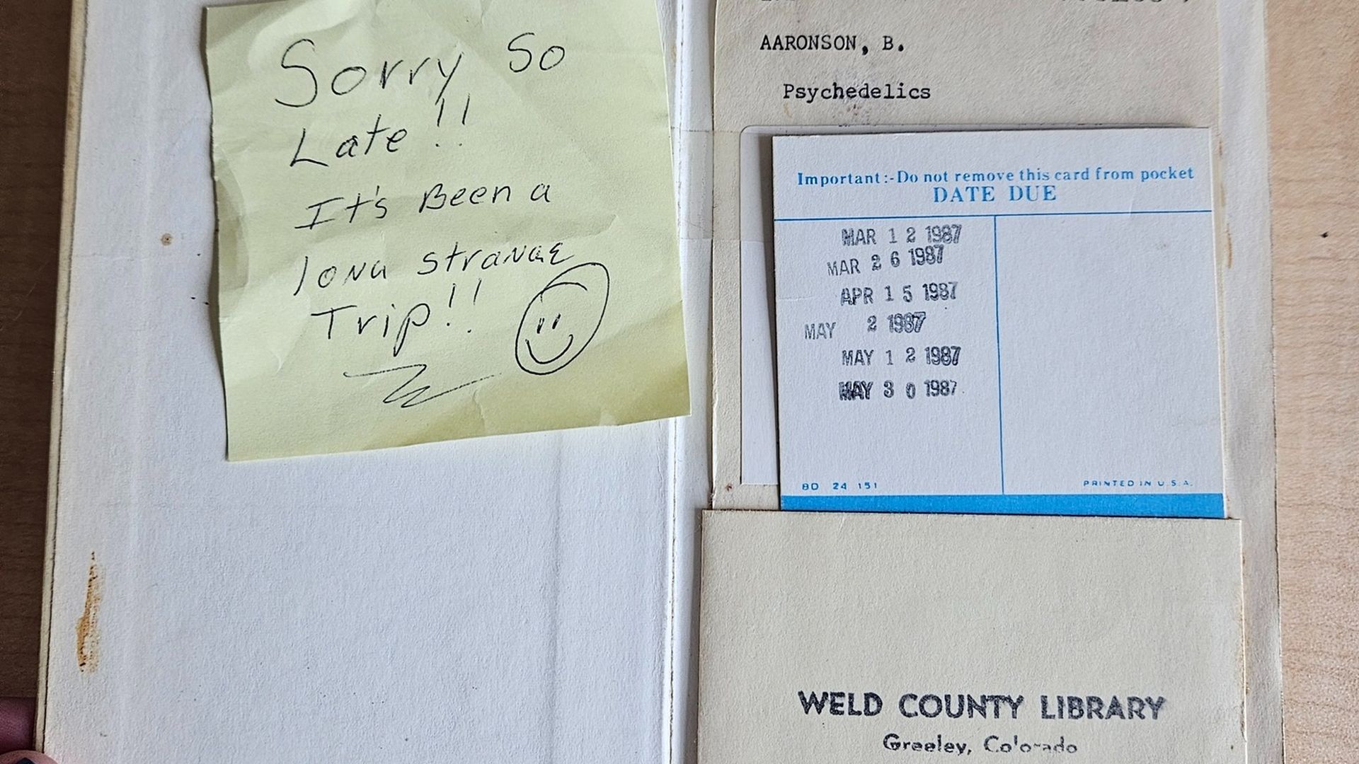 Overdue book returned to Colorado library 37 years later - Axios Denver