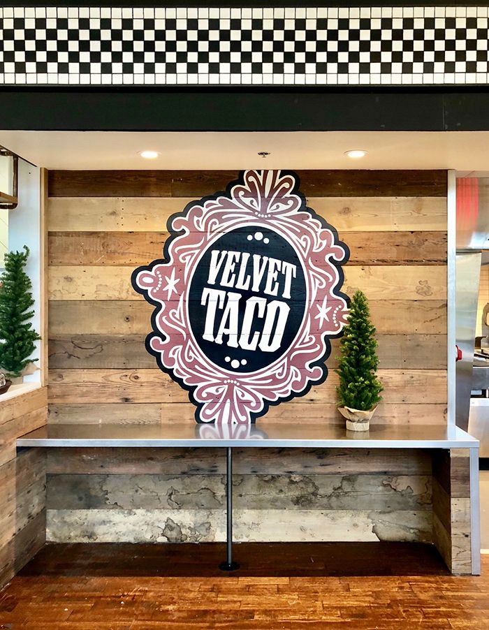 Funky taco joint named Velvet Taco open now inside Optimist Hall — view ...