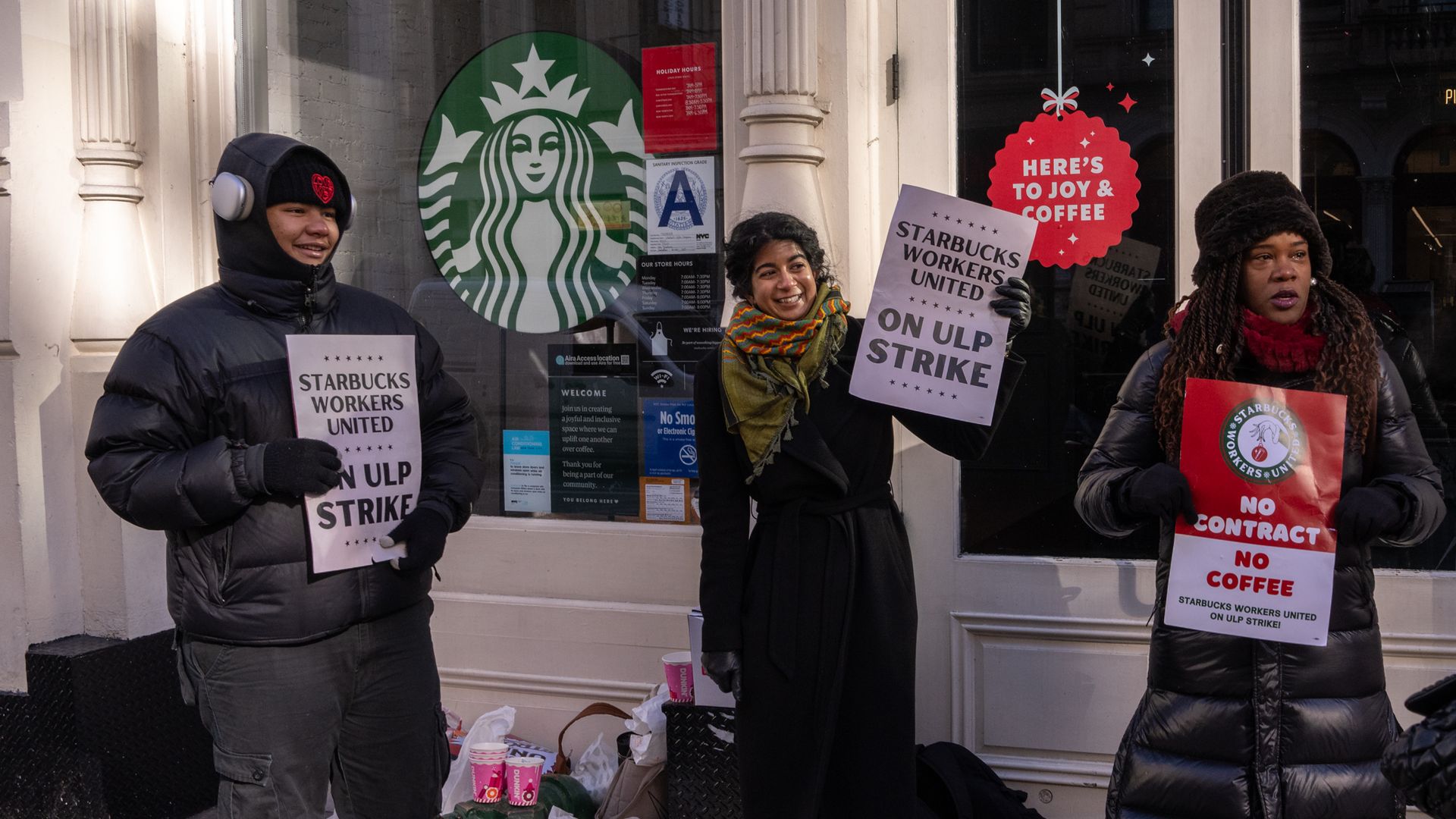 Starbucks strike expands on Christmas Eve: Dozens of stores shut