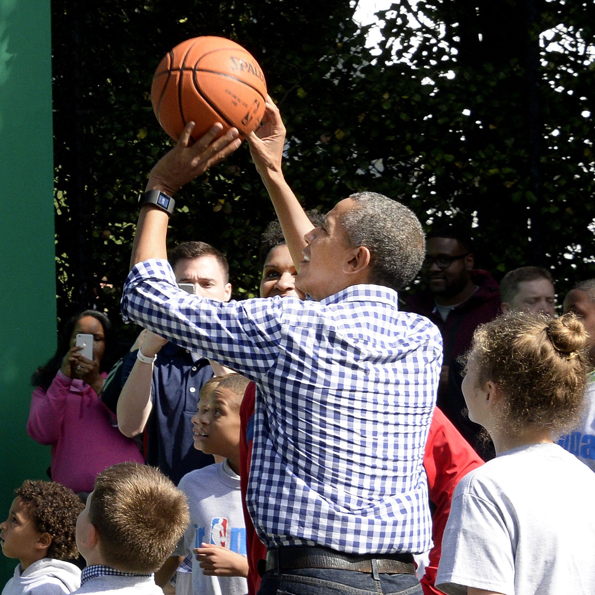 Barack Obama Playing Basketball