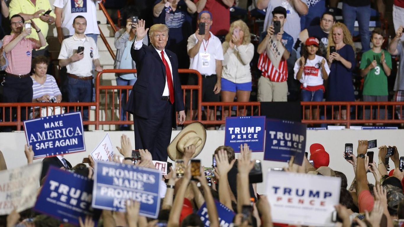 Trump's split screen: Rust Belt vs. "bubble people"