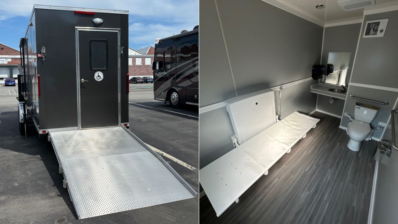 Exclusive: Massachusetts mothers create mobile accessible bathroom - Axios Boston