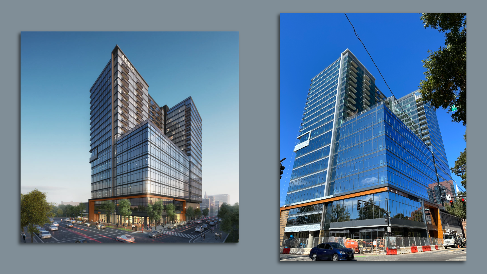 Rendering vs. reality: Raleigh's newest tower 400H opens - Axios Raleigh