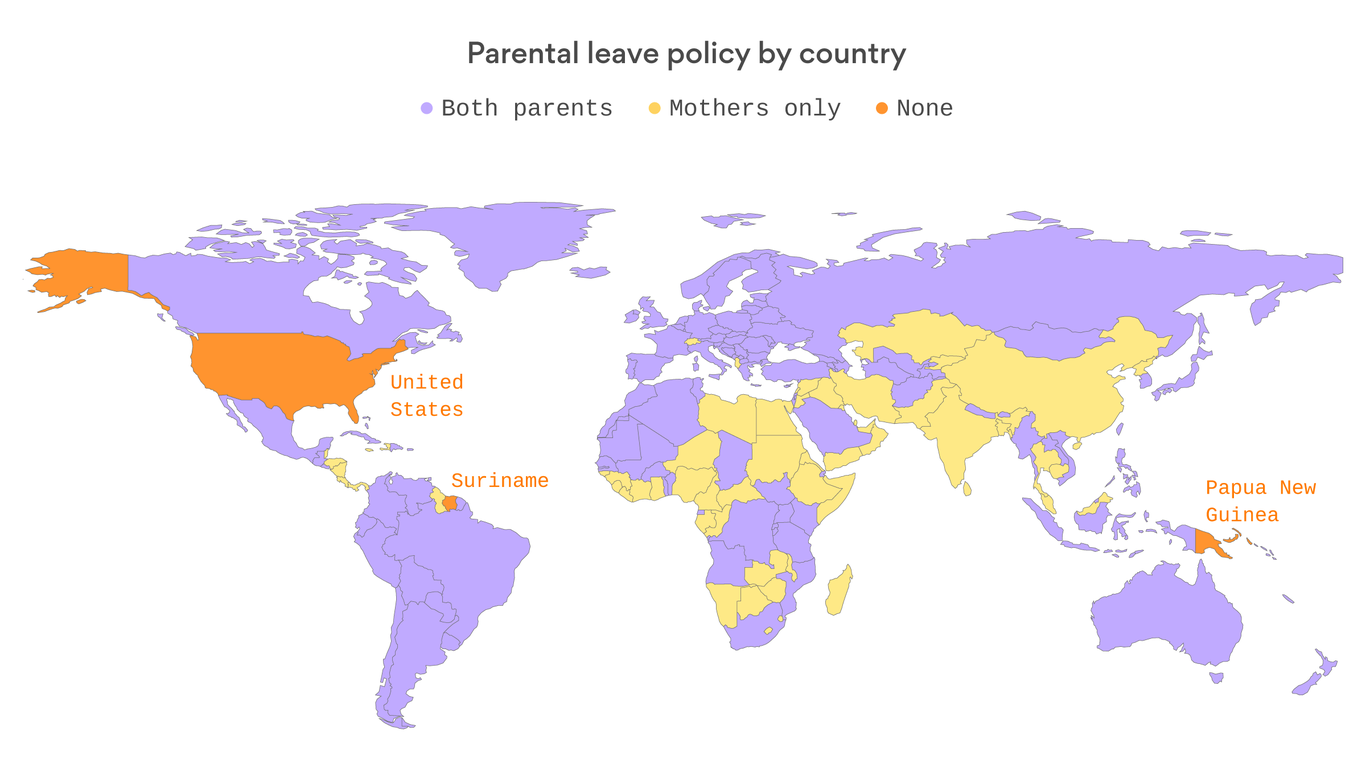 The U.S. is way behind the rest of the world in parental leave policy