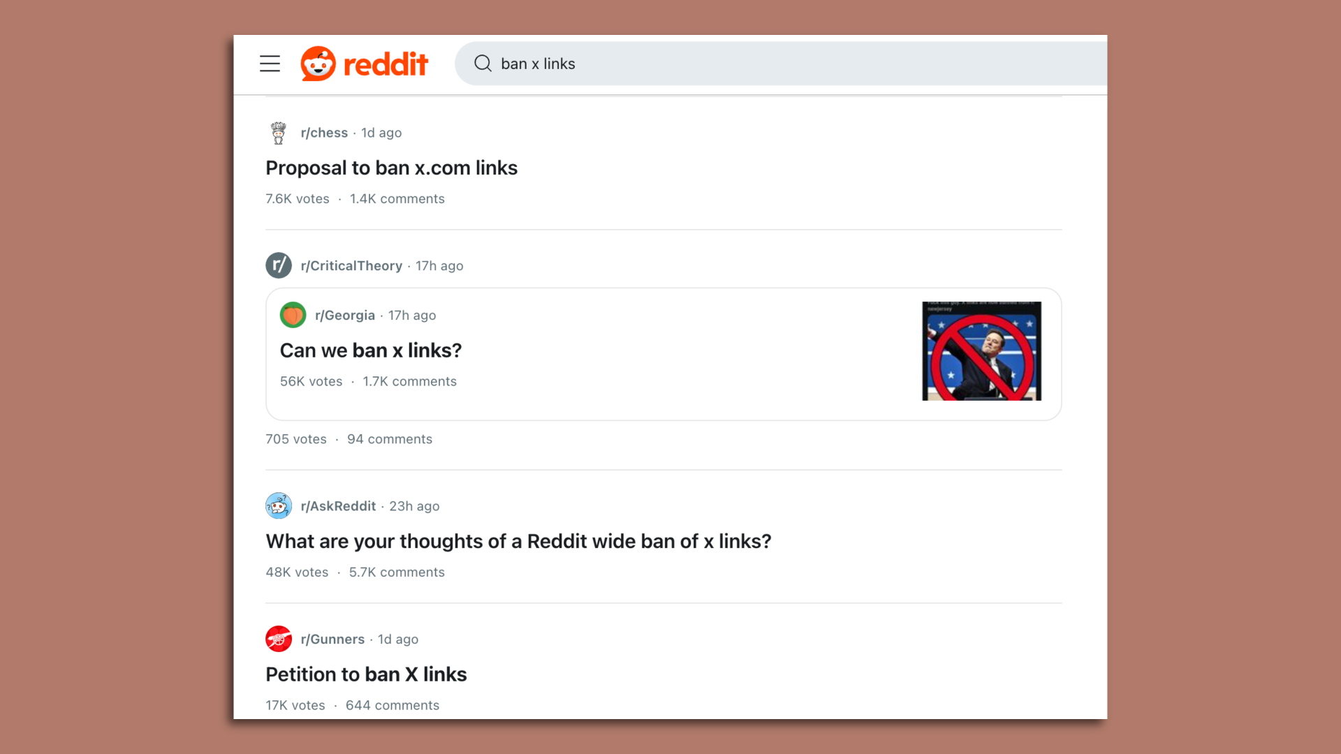 Reddit forums move to kill X links after Musk's salute