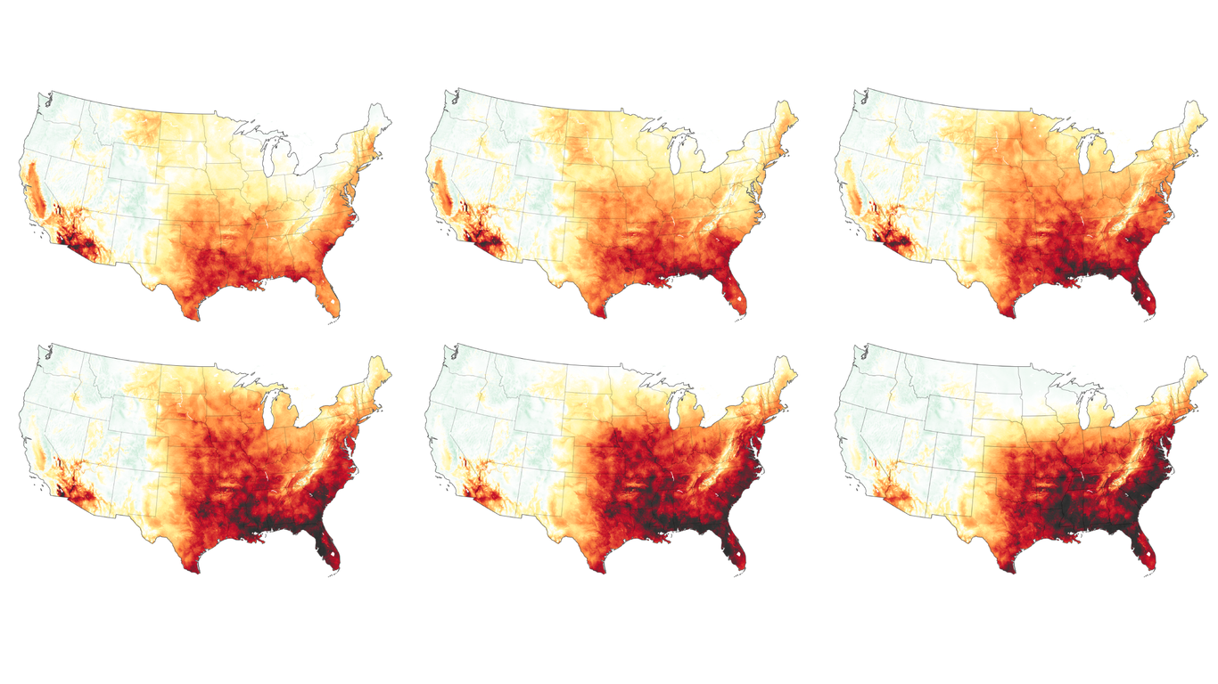 Heat wave maps show deadly temperatures spreading across U.S.