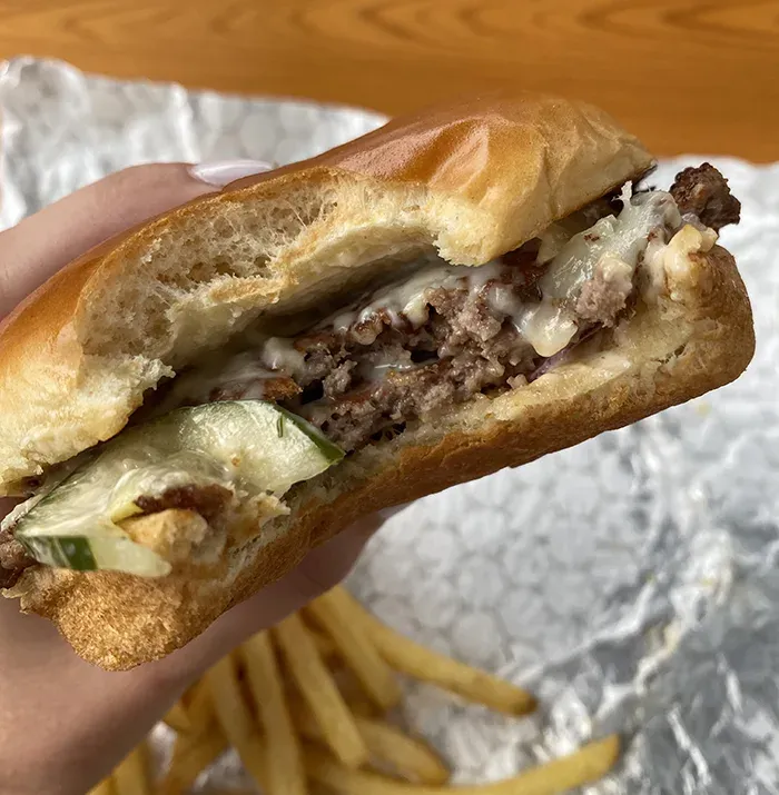 New Optimist Hall food stall Harriet’s Hamburgers has two food items ...