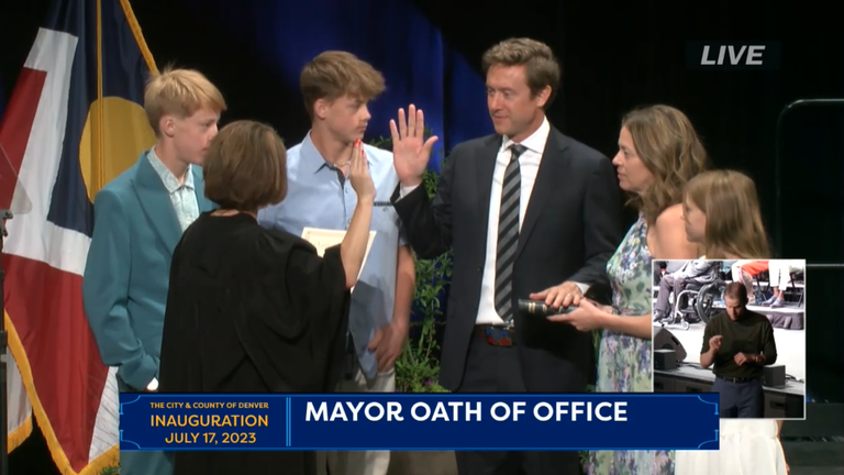 New Denver Mayor Mike Johnston outlines vision of hope in inaugural ...