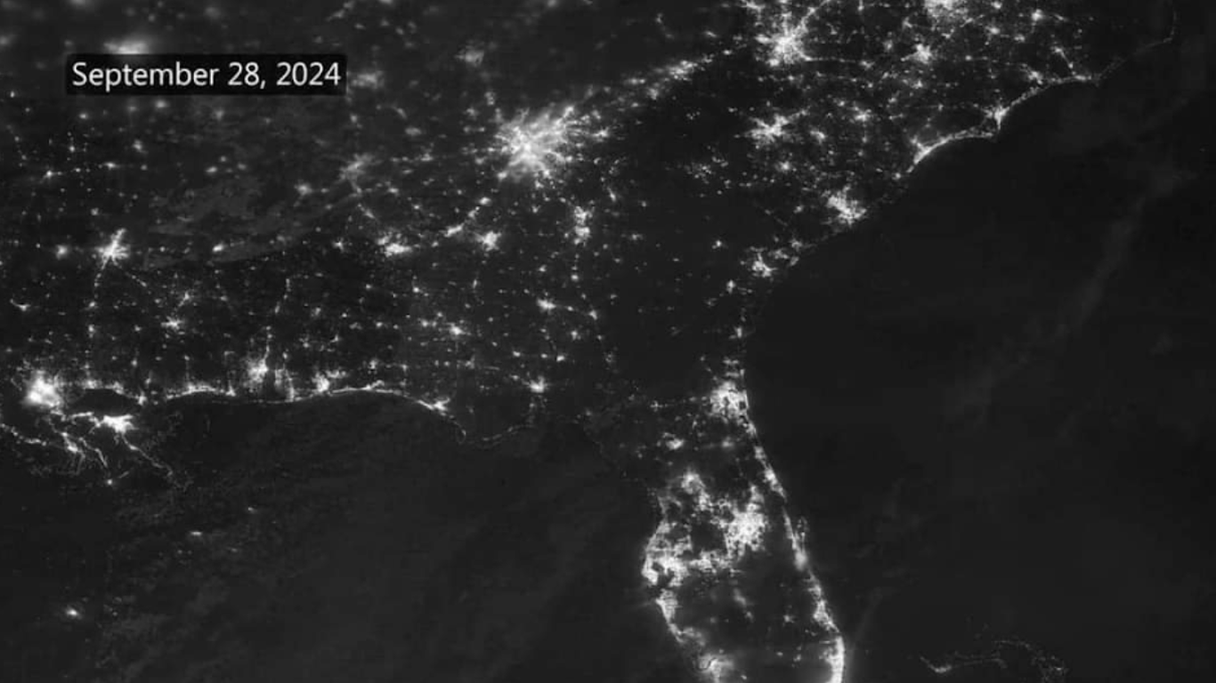 View from space: Millions without power from Hurricane Helene - Axios ...