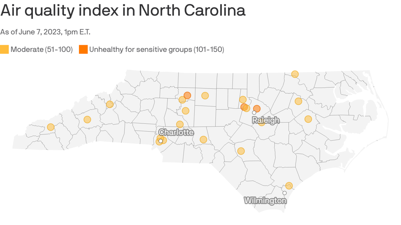 North Carolina On Code Orange For Air Quality Going Into The Weekend