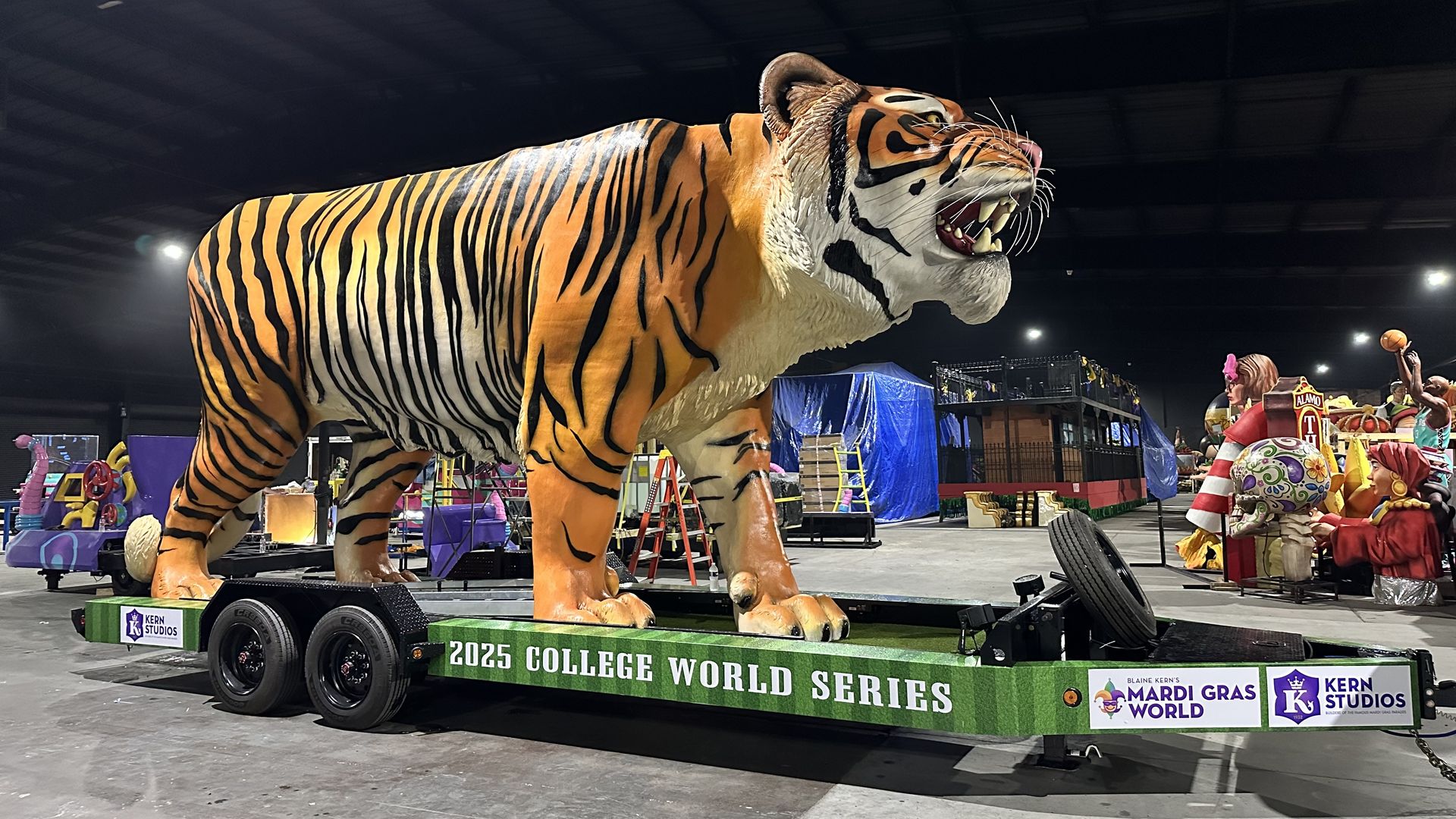 LSU gets new Mike the Tiger float to support baseball team - Axios New ...