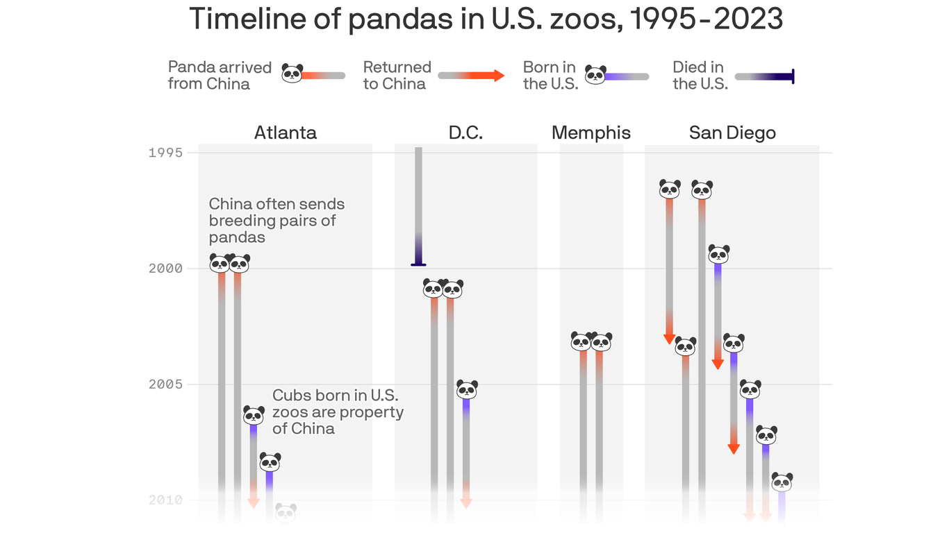 A timeline of pandas in American zoos