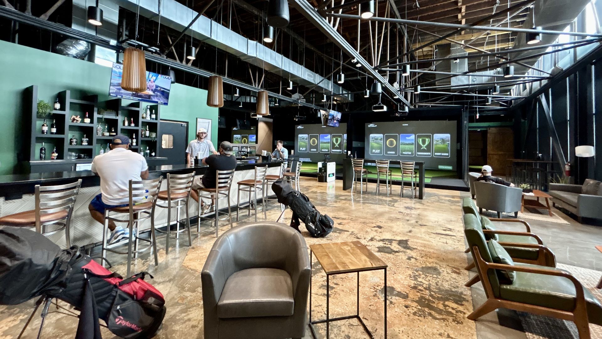 Indoor golf simulator and bar now open in Wesley Heights - Axios Charlotte