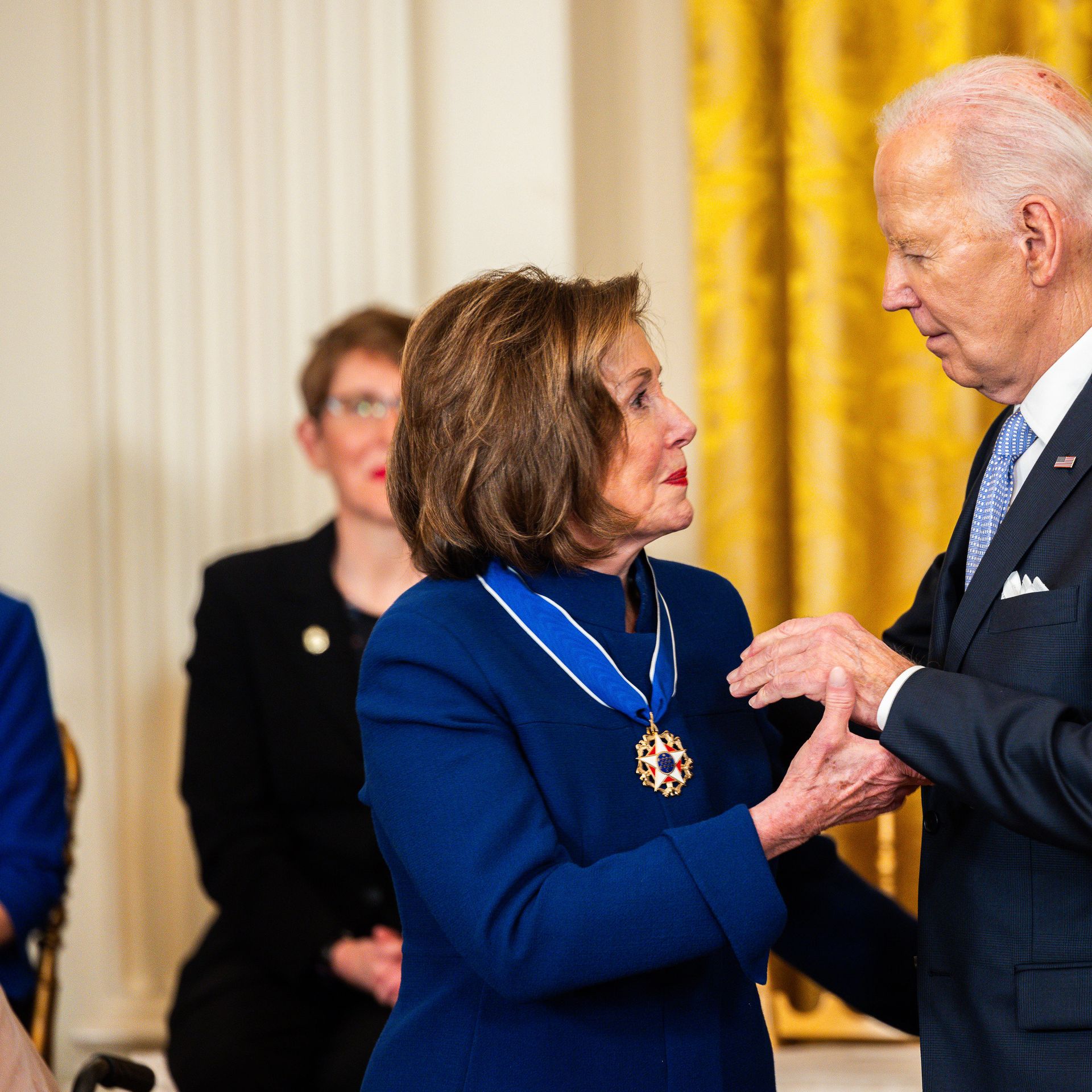 Nancy Pelosi 2024 Nancy Pelosi Sees Blue In Power Suit And Statement