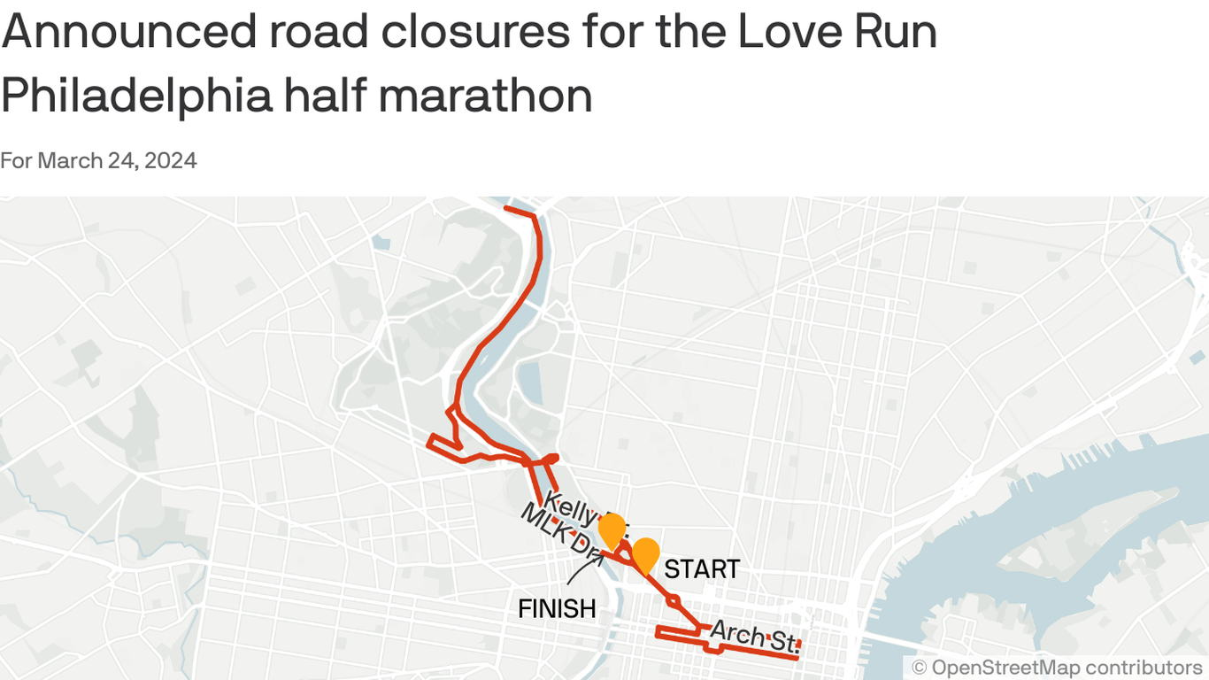 Love Run Philadelphia to shut down Philadelphia roads - Axios Philadelphia
