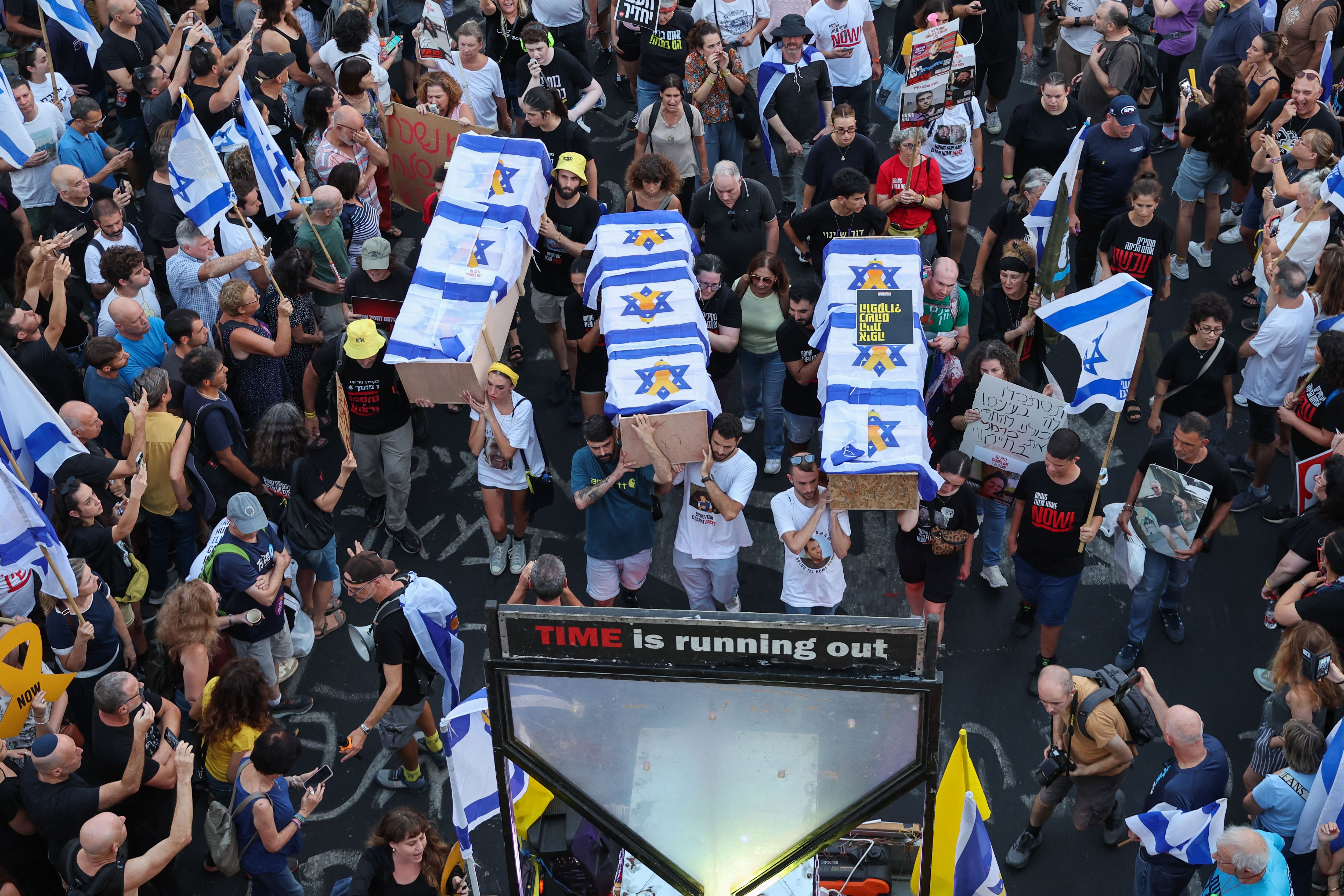 Thousands protest in Israel to demand Gaza deal after 6 hostages killed