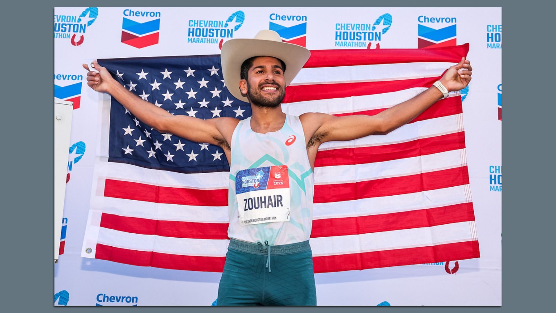 American racer sets Houston Marathon course record - Axios Houston