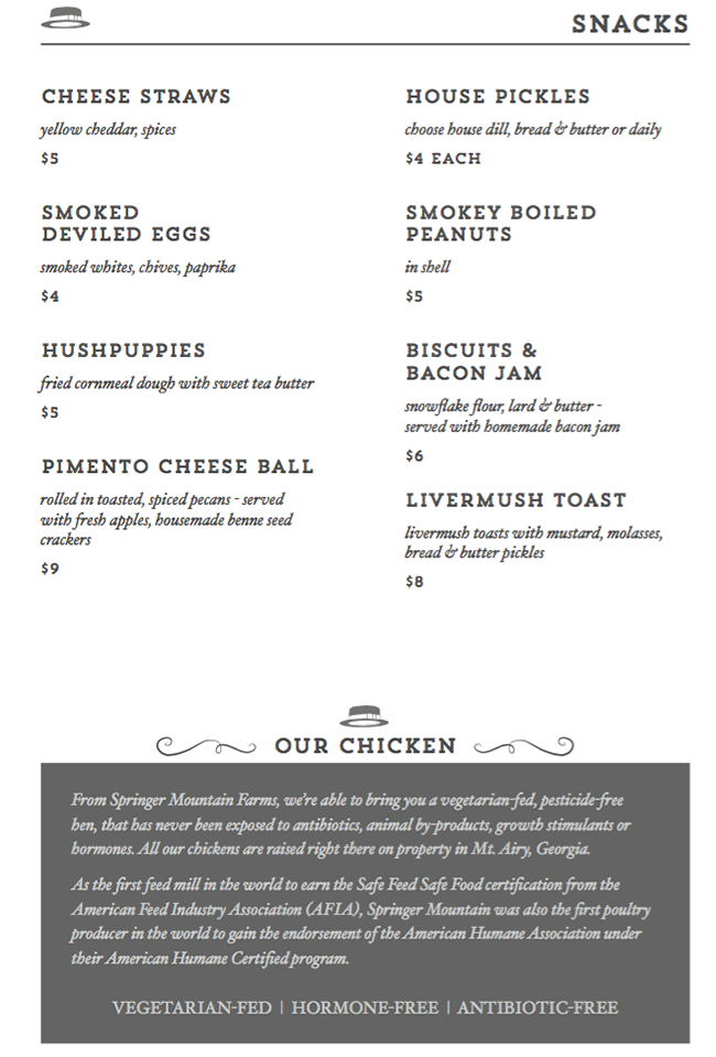 View menu at Haberdish. This new NoDa restaurant opens on Friday ...