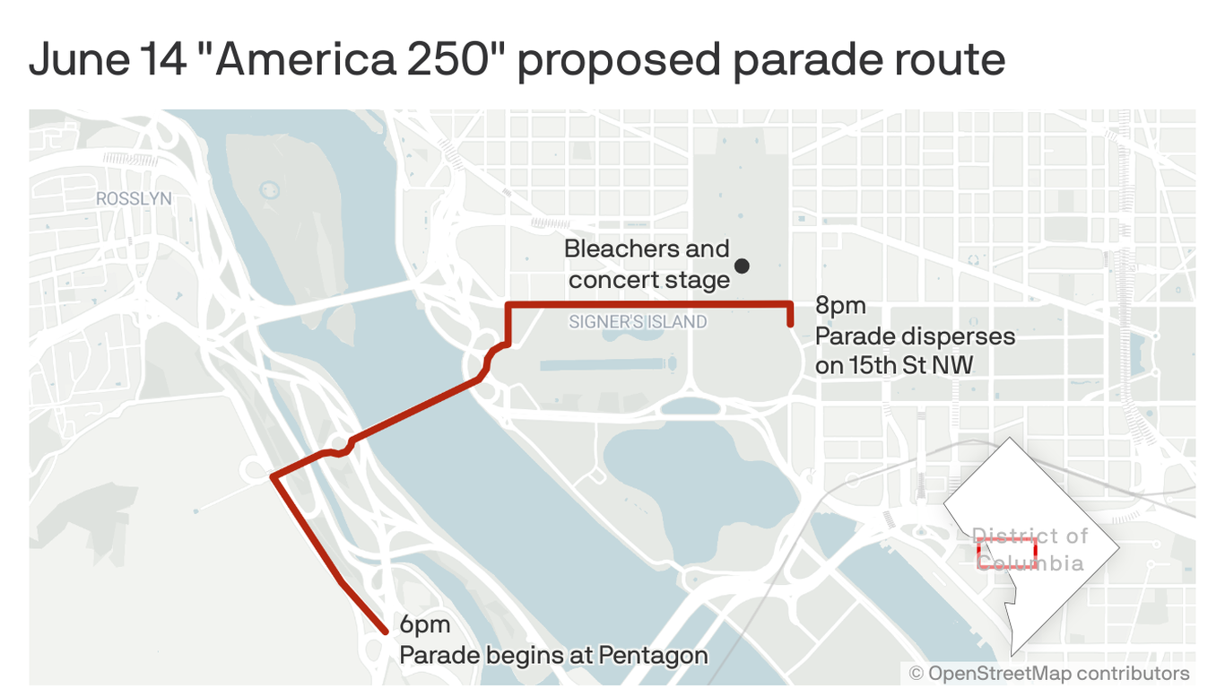 Trump military parade: DC route, country music and more new details ...