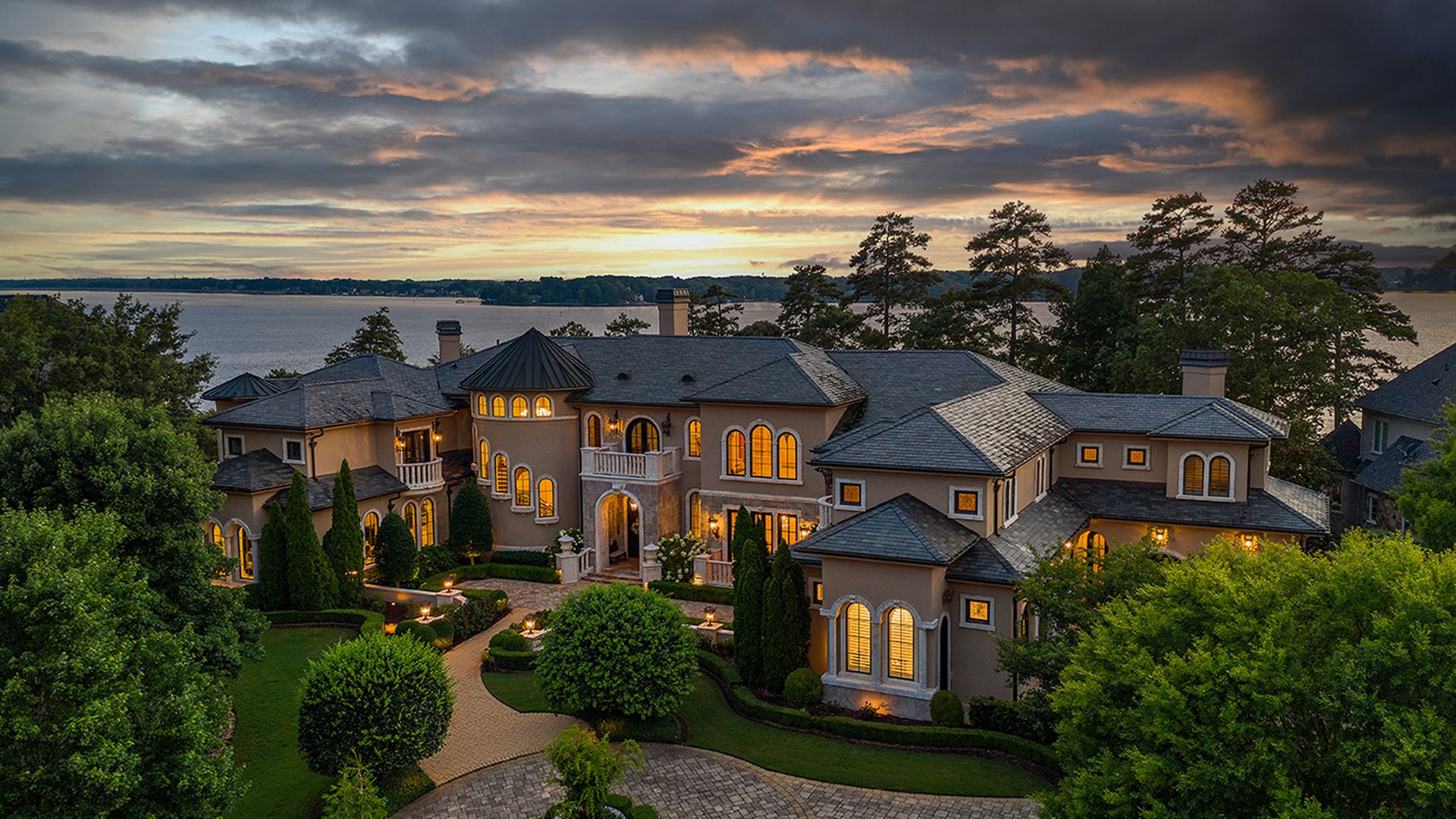 Cornelius lakefront estate with ballroom space listed for record ...