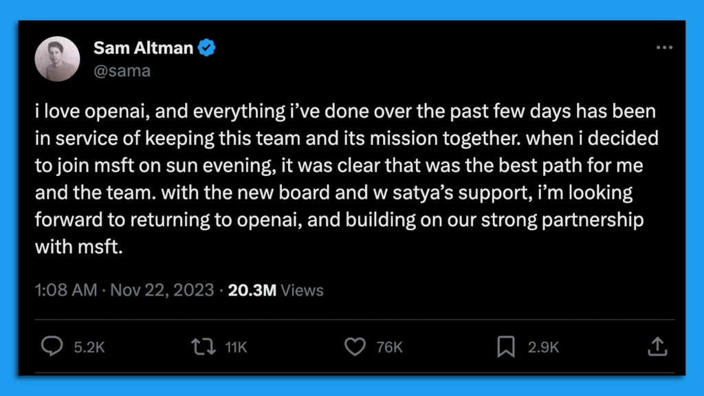 How Sam Altman’s communication approach helped get his OpenAI job back