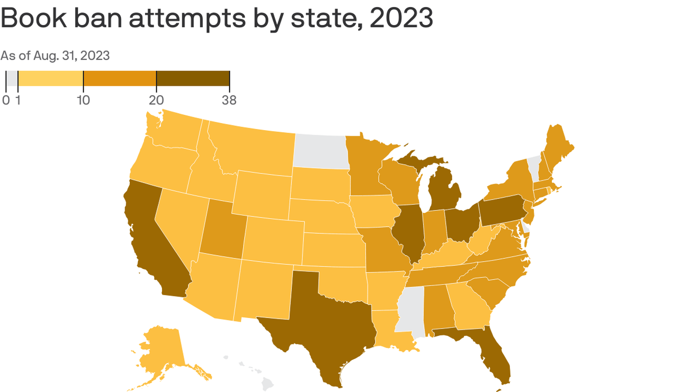 Library book ban attempts surge