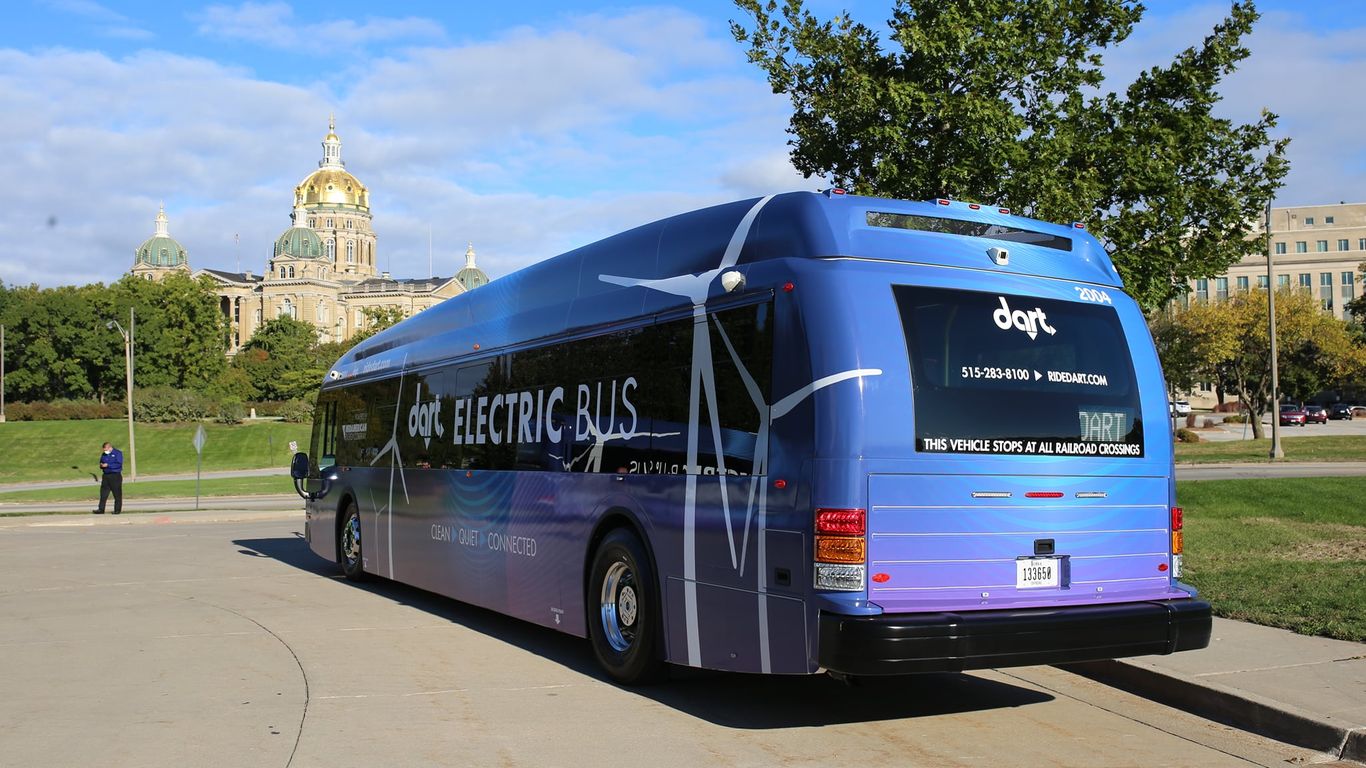 Des Moines transit scraps entire electric bus fleet - Axios Des Moines