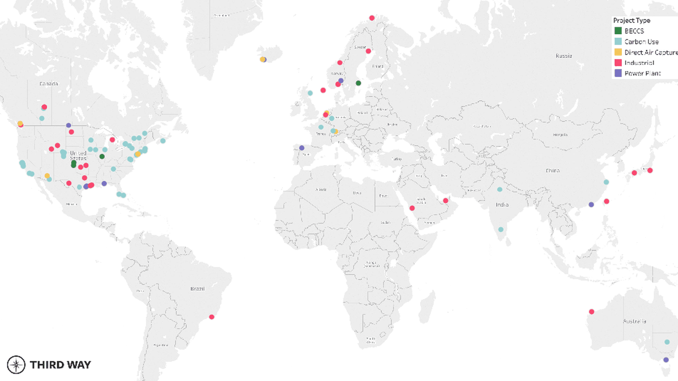 First look: Mapping carbon capture projects