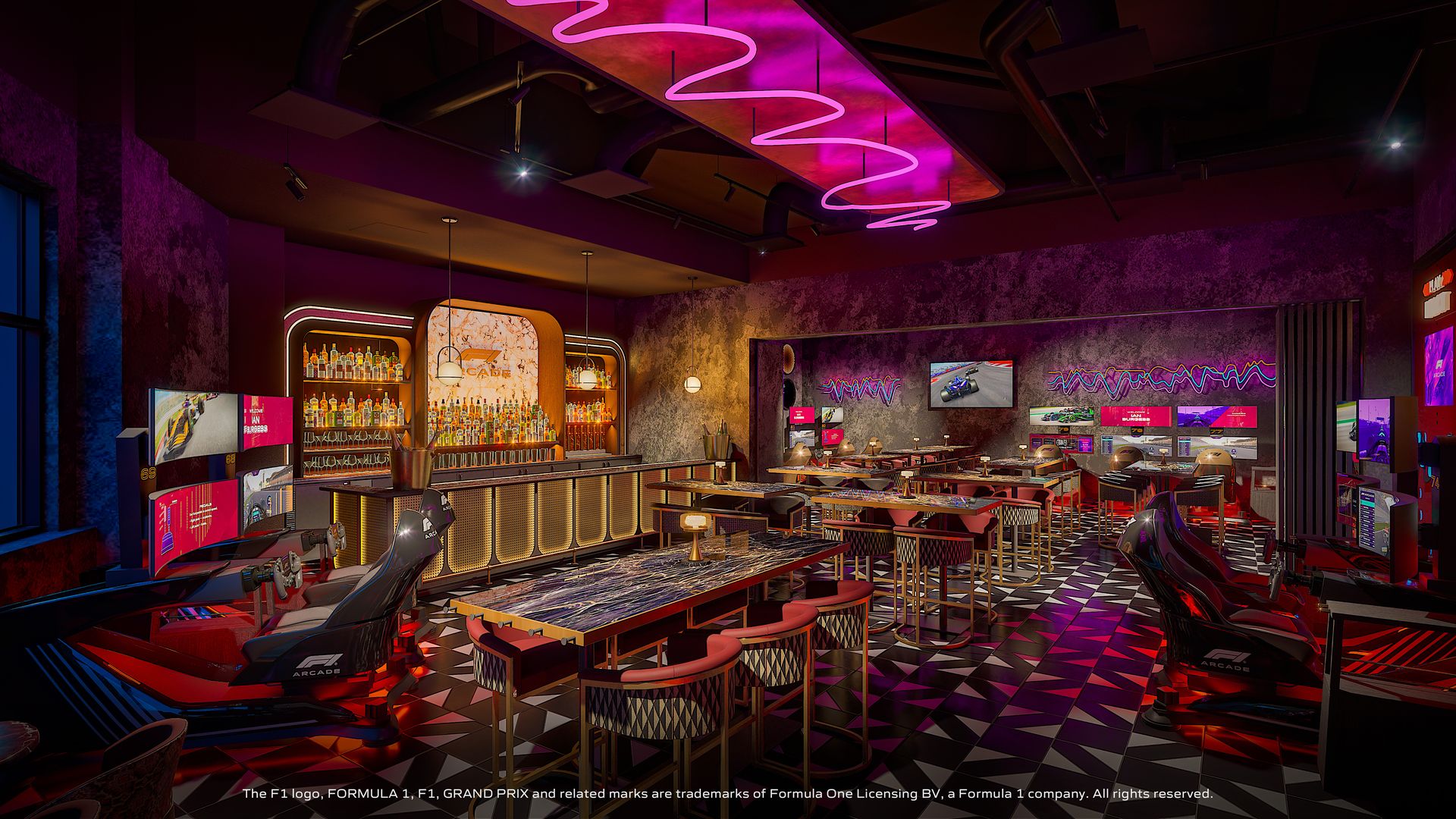 Formula 1 race car bar and arcade opening in DC's Union Market - Axios ...