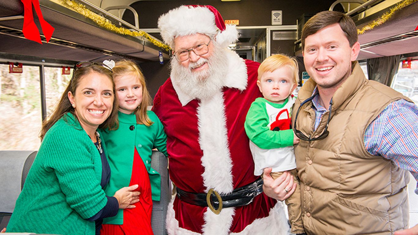 Join Santa Claus on NC By Train’s Santa Train w/ routes between CLT and ...