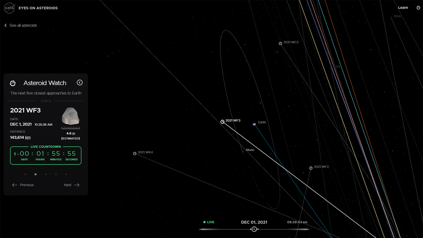 New NASA tool helps visualize asteroids' paths through solar system