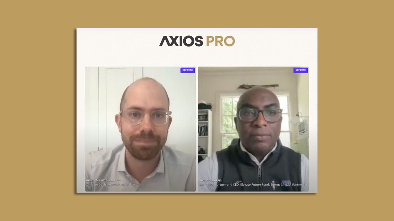 Anthony Oni speaks at Axios Pro event