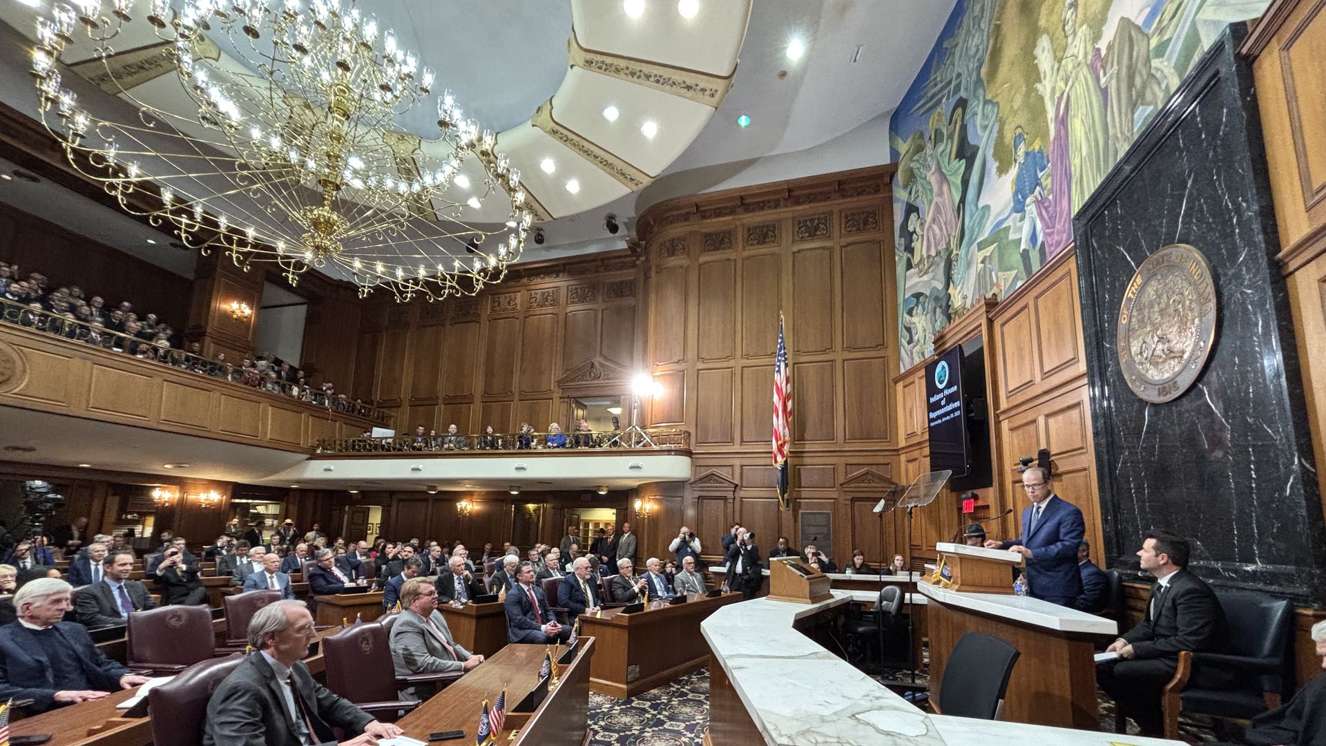 Indiana Gov. Mike Braun delivers inaugural State of the State address ...