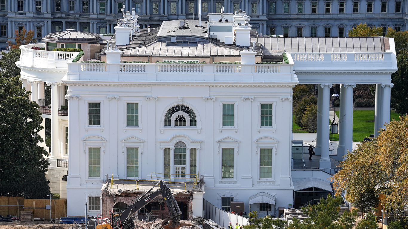 East Wing demolition merch is now on Etsy, Amazon: RIP White House East Wing - Axios Washington D.C.