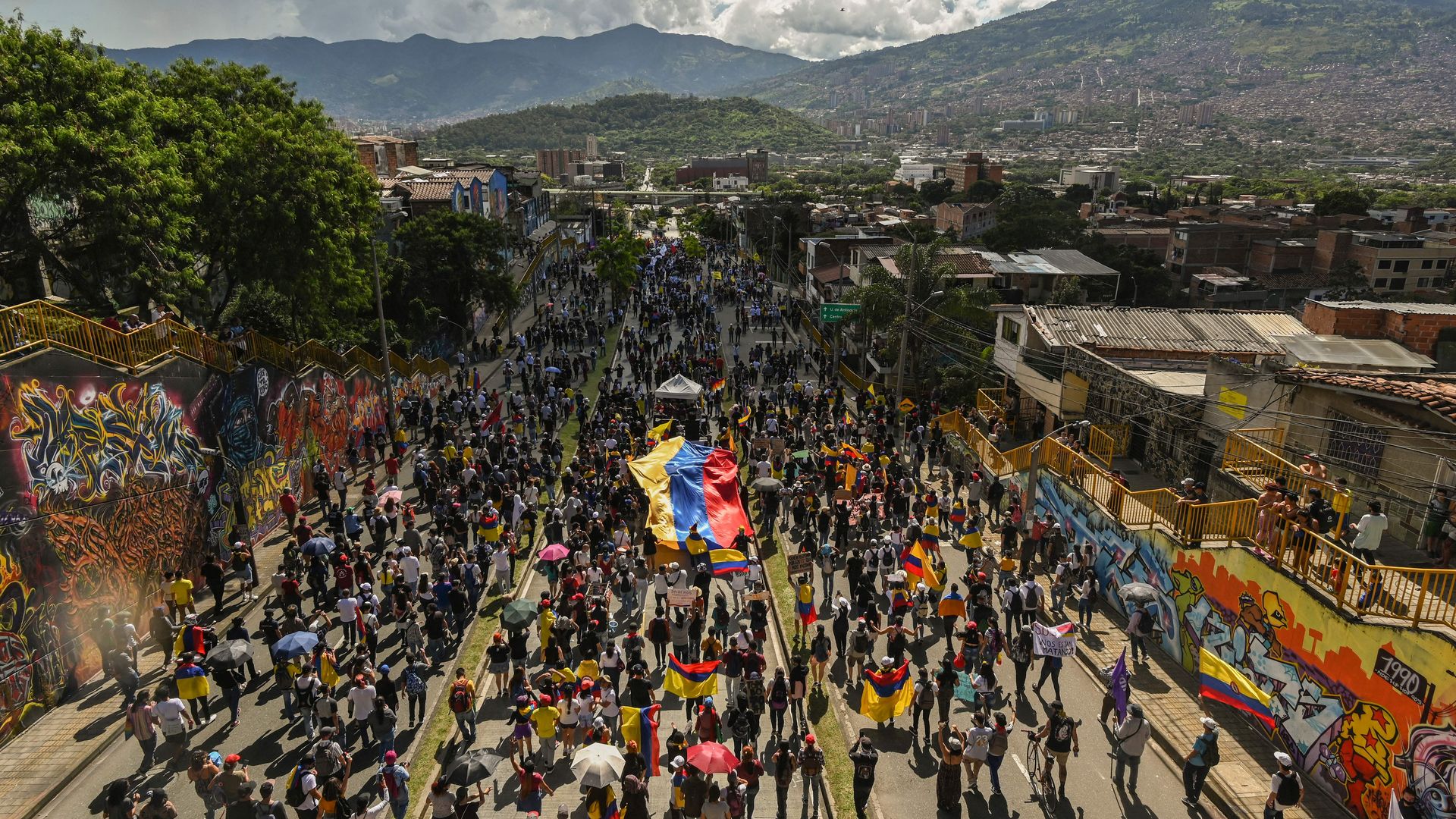 Colombia's protests rumble on into their second month