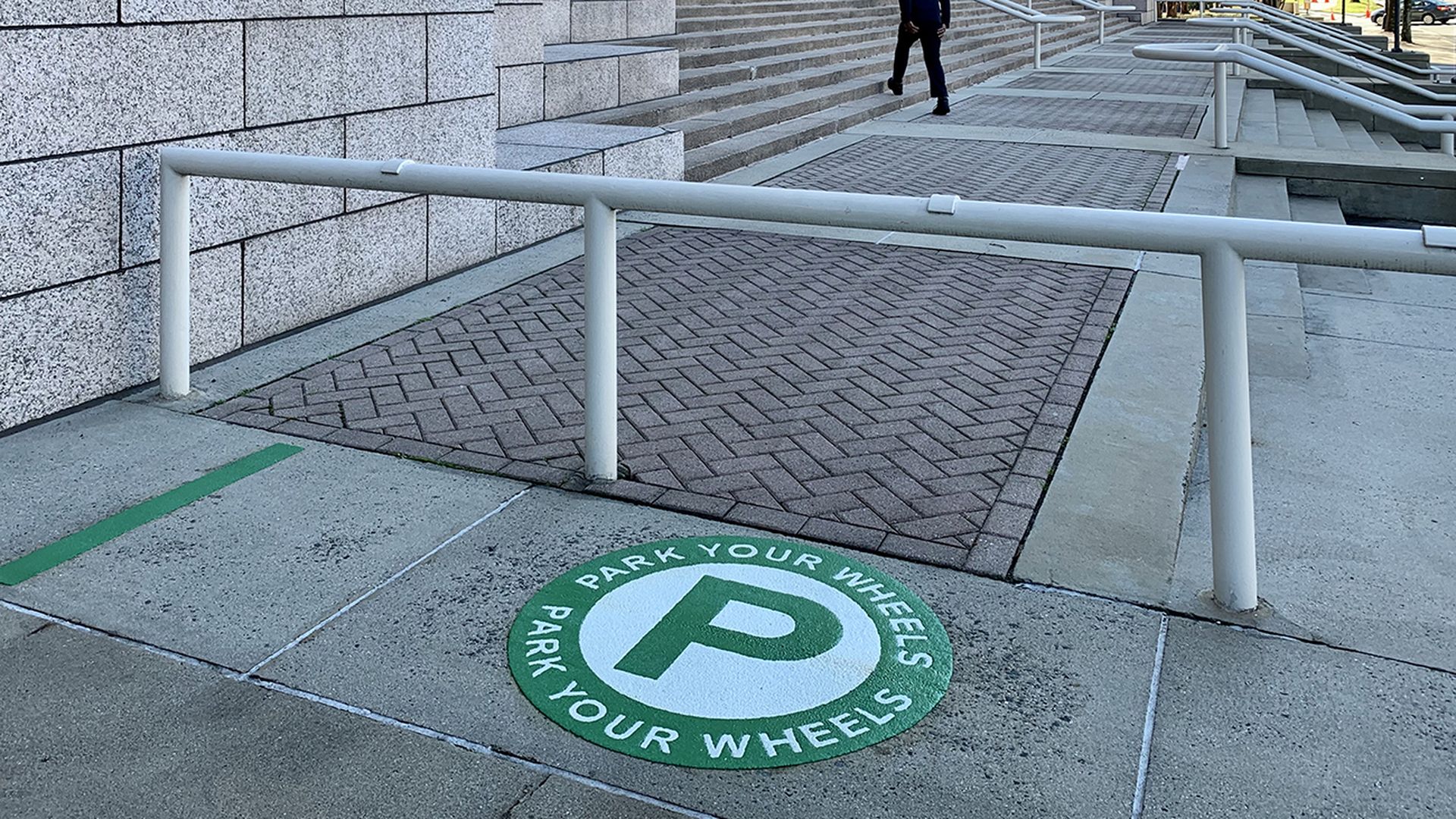 Charlotte is piloting corrals where riders are supposed to park their ...