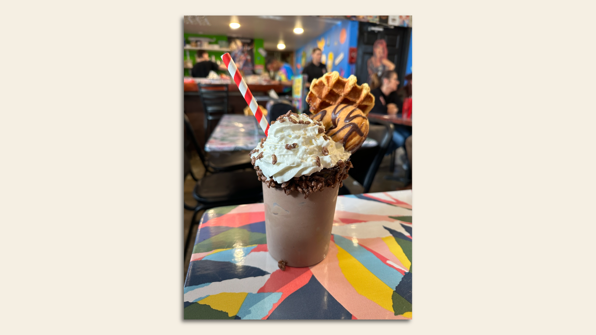 Dare to try this colossal milkshake at a throwback-themed pizza ...