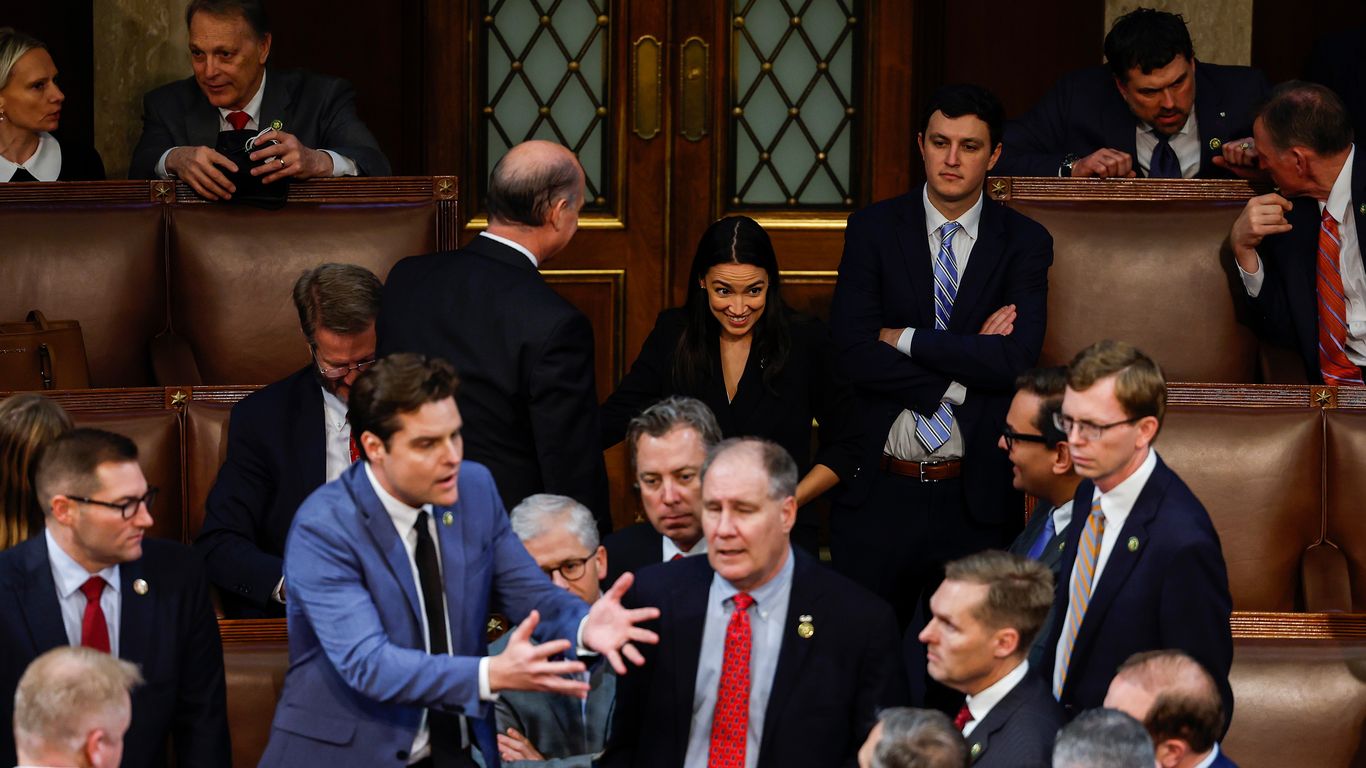 AOC says she would "absolutely" support Matt Gaetz's motion to oust ...