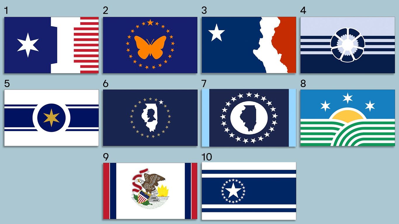 Illinois flag redesign winner, according to Axios readers - Axios Chicago