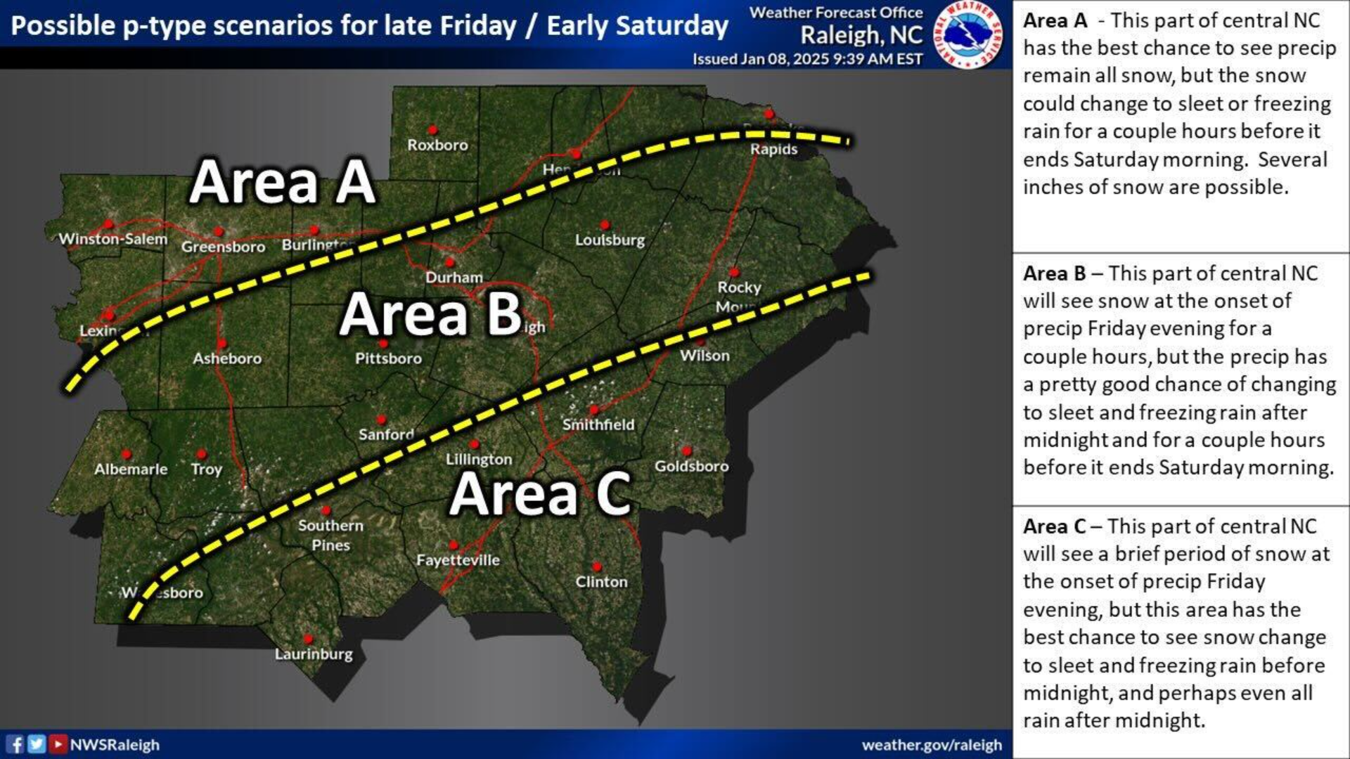 Prepare for light snow and ice in the Triangle on Friday evening ...