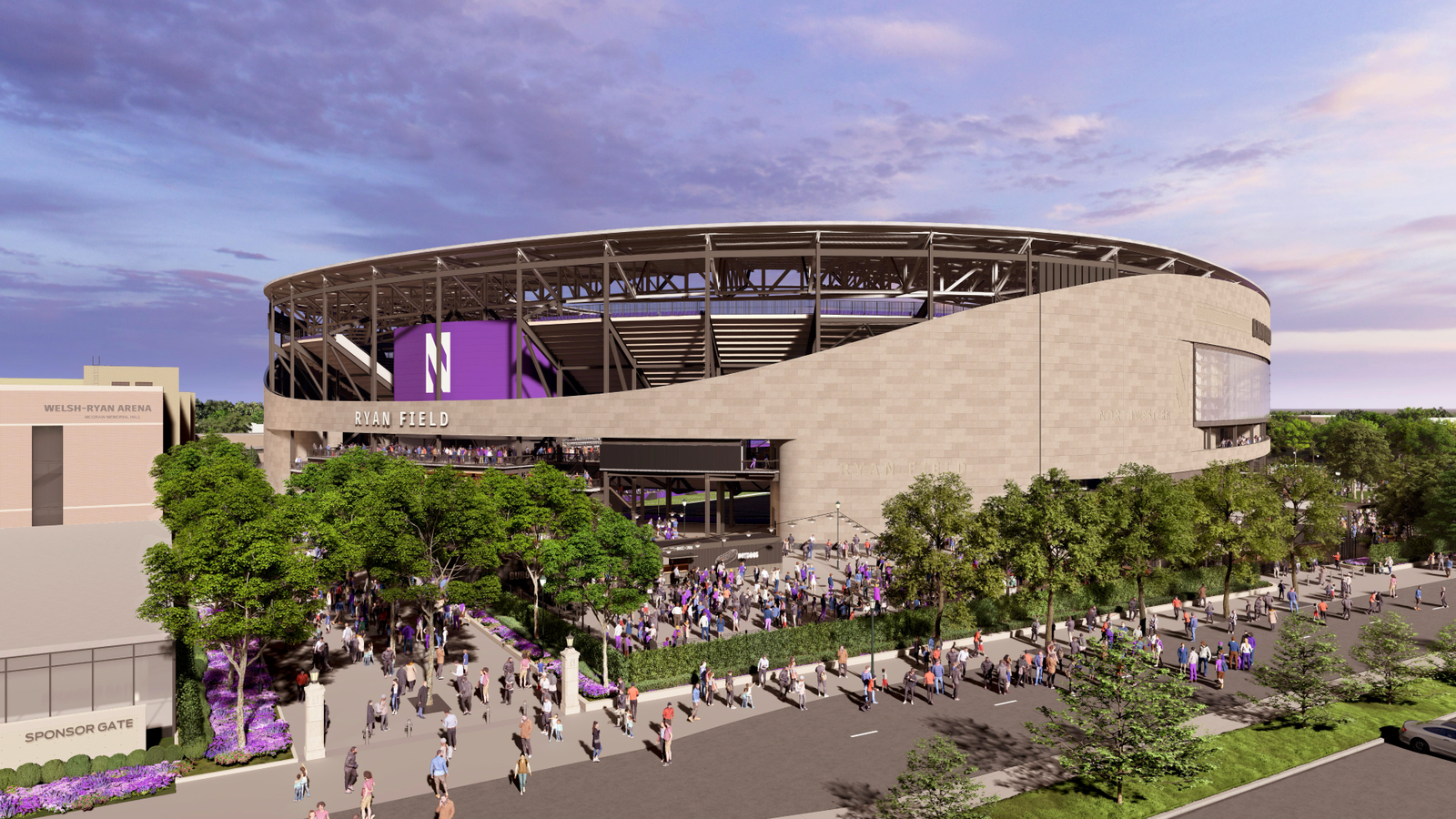 Northwestern University unveils new Ryan Field renderings - Axios Chicago