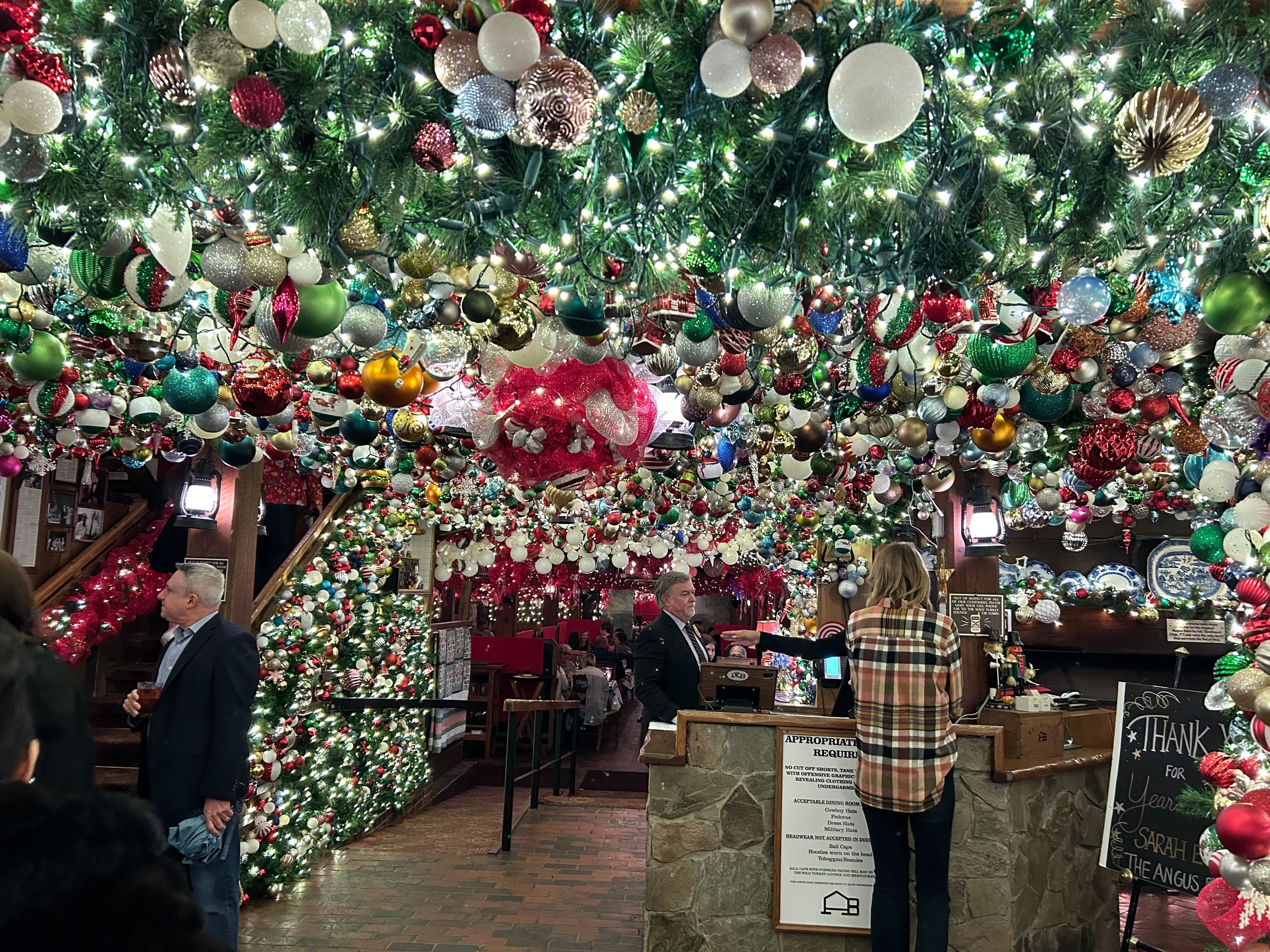 In photos: Angus Barn's dazzling winter wonderland display - Axios Raleigh