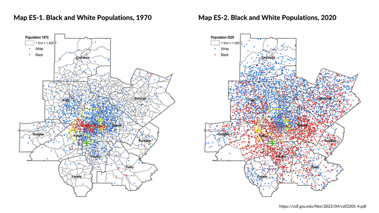 Atlanta residential segregation declining, but still high - Axios Atlanta