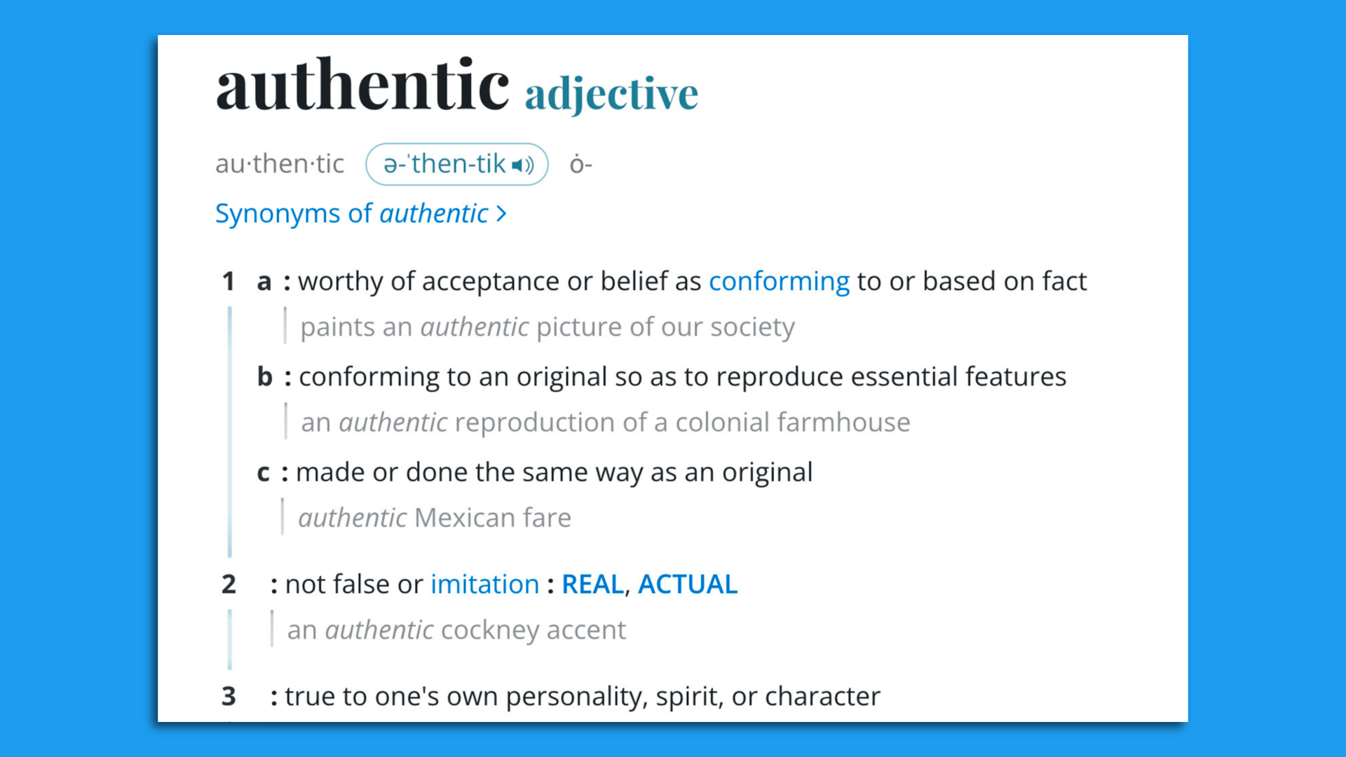 Word of the Year: Authentic